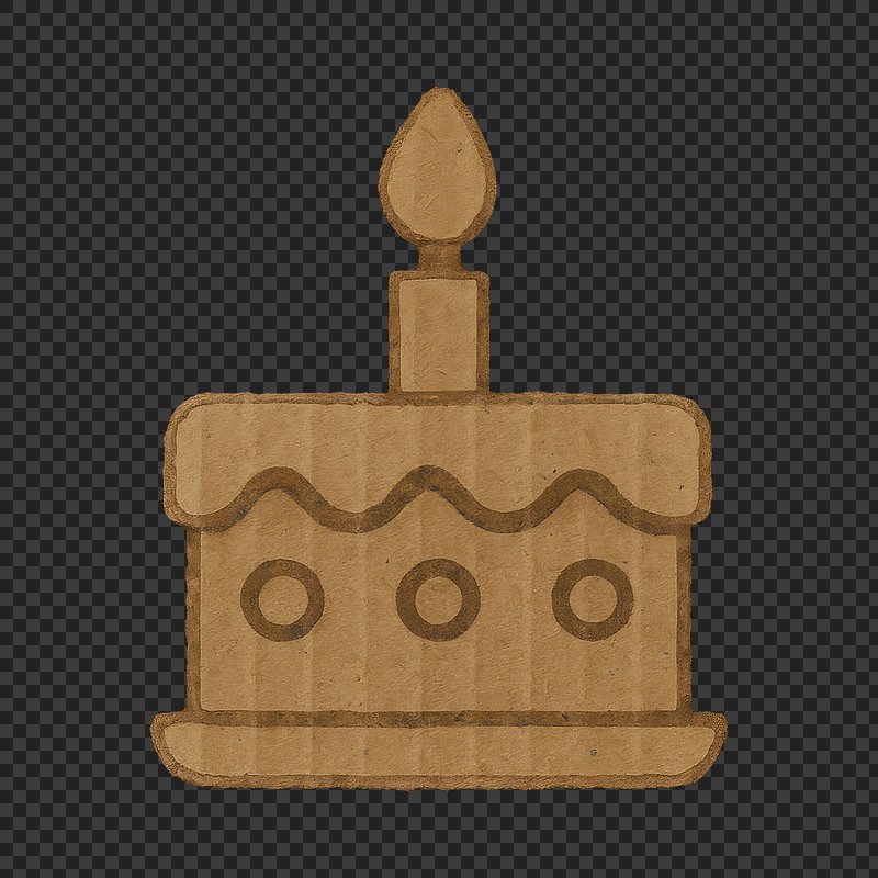 PNG Cardboard cake icon illustration | Free PNG Illustration - rawpixel