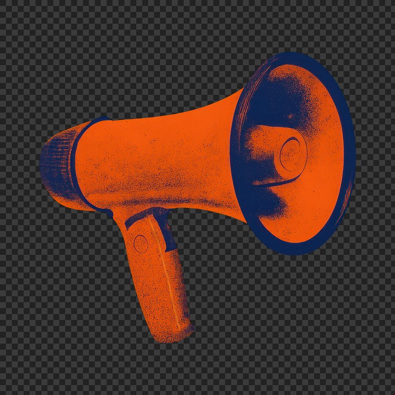 Halftone Collage Retro Megaphone PNG Images | Free Photos, PNG Stickers ...