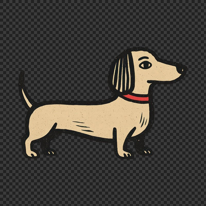 Cartoon Dachshund Art PNG Images | Free Photos, PNG Stickers ...