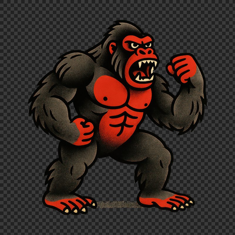 Gorilla+cartoon Art Images | Free Photos, PNG Stickers, Wallpapers ...