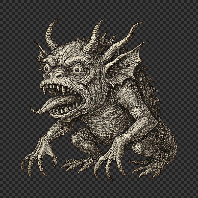 Vintage Monster Transparent Images | Free Photos, PNG Stickers ...