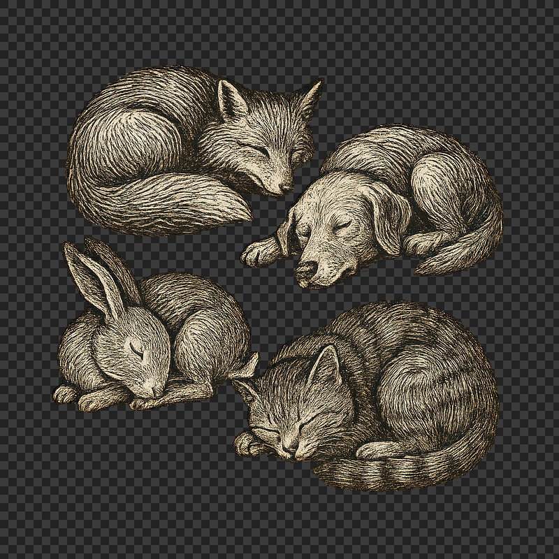 Woodcut Fox Shadow Images | Free Photos, PNG Stickers, Wallpapers ...