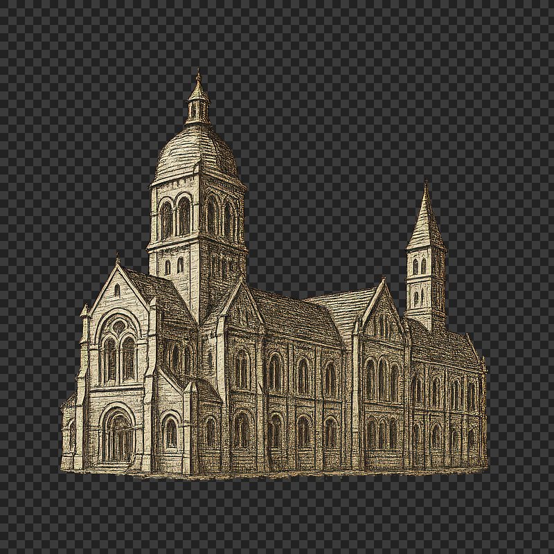Engraving Church Building Drawing Images | Free Photos, PNG Stickers ...