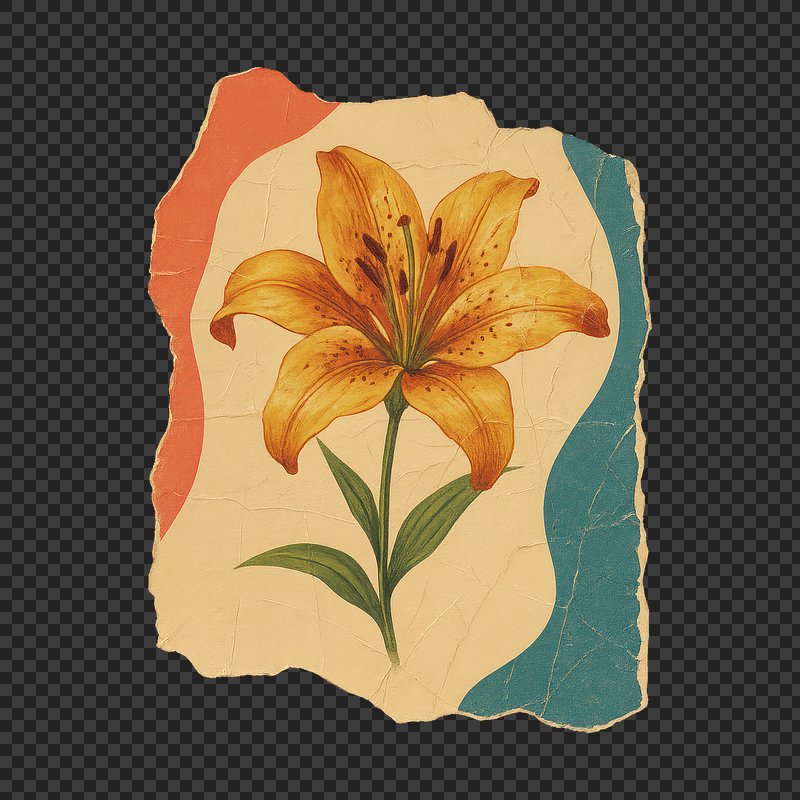 Lily Print Floral Paper Images | Free Photos, PNG Stickers, Wallpapers ...