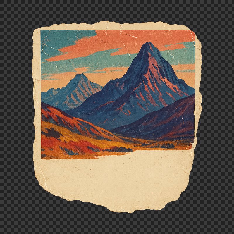 Paper+landscapes+and+mountains Scenery Shadow Art Aesthetic PNG Images ...