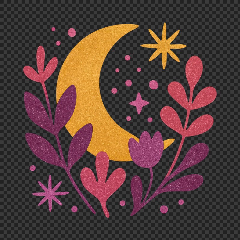 Moon Flower Design Background Images | Free Photos, PNG Stickers ...