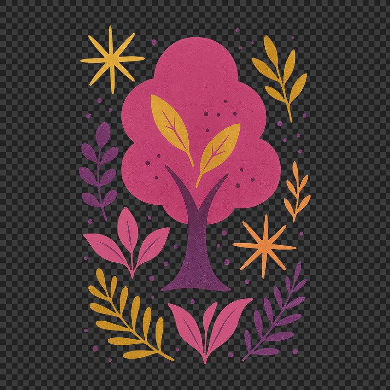 Tree Leaves Pink PNG Images | Free Photos, PNG Stickers, Wallpapers ...