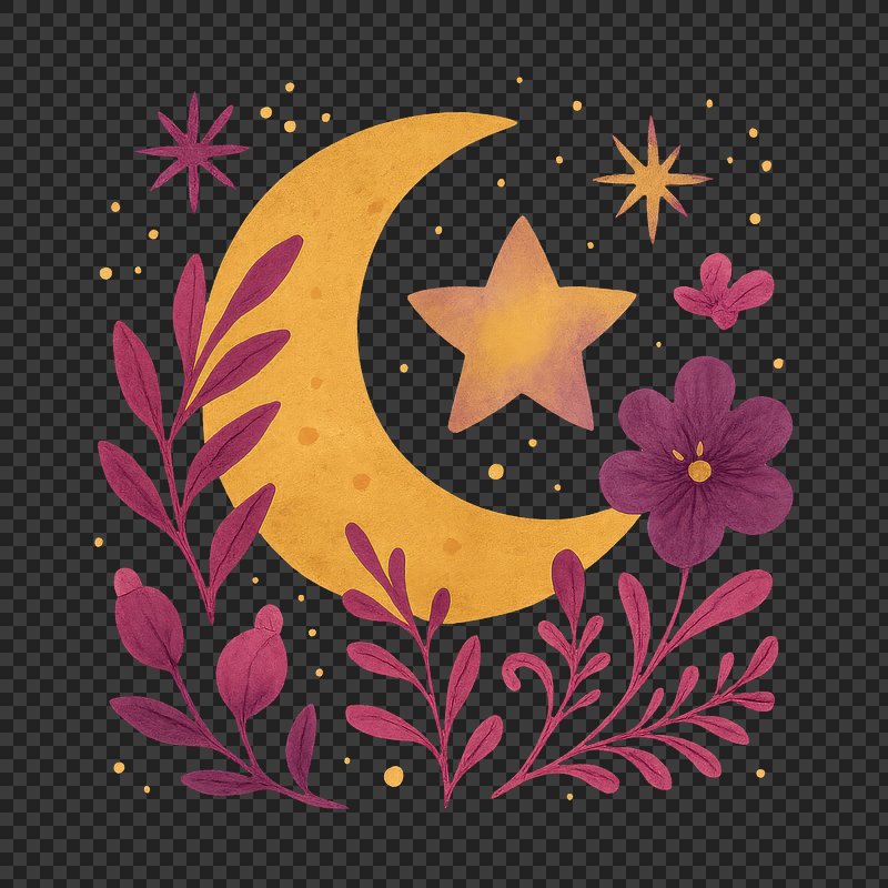 Moon Flower Design Background Images | Free Photos, PNG Stickers ...