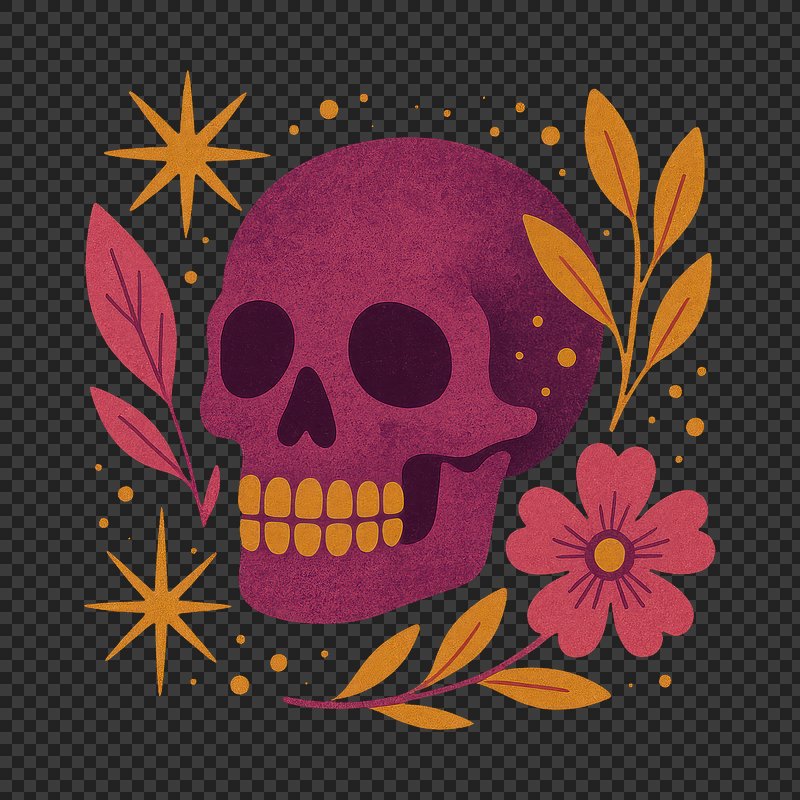 Skull Flower PNG Vintage Images | Free Photos, PNG Stickers, Wallpapers ...