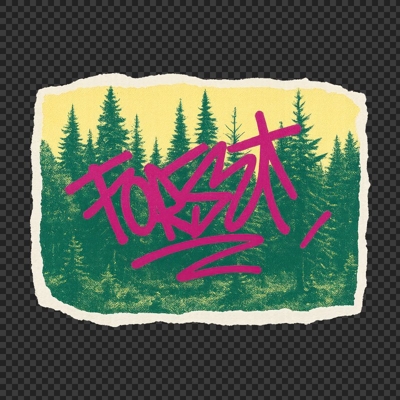 Forest+tree+sticker Art Paper Images | Free Photos, PNG Stickers ...