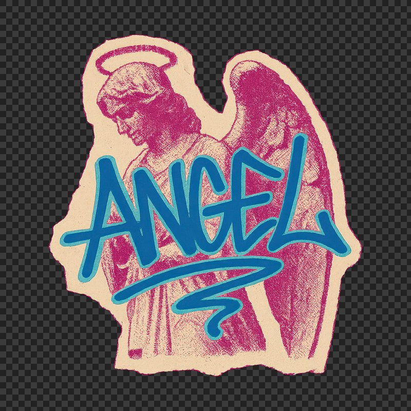 Vintage Sticker Angel Retro Images | Free Photos, PNG Stickers ...