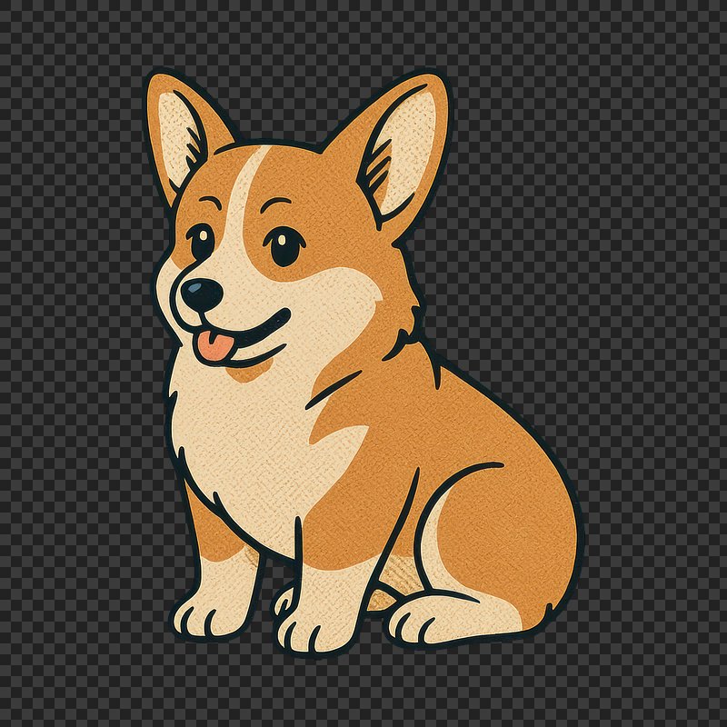 Cute+corgi Art Animal Dog Cartoon Images | Free Photos, PNG Stickers ...