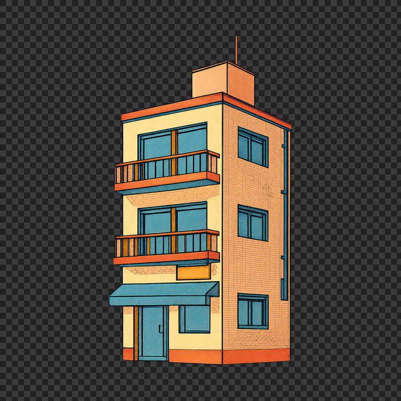 Cartoon Building Vintage Transparent Architecture Images | Free Photos ...