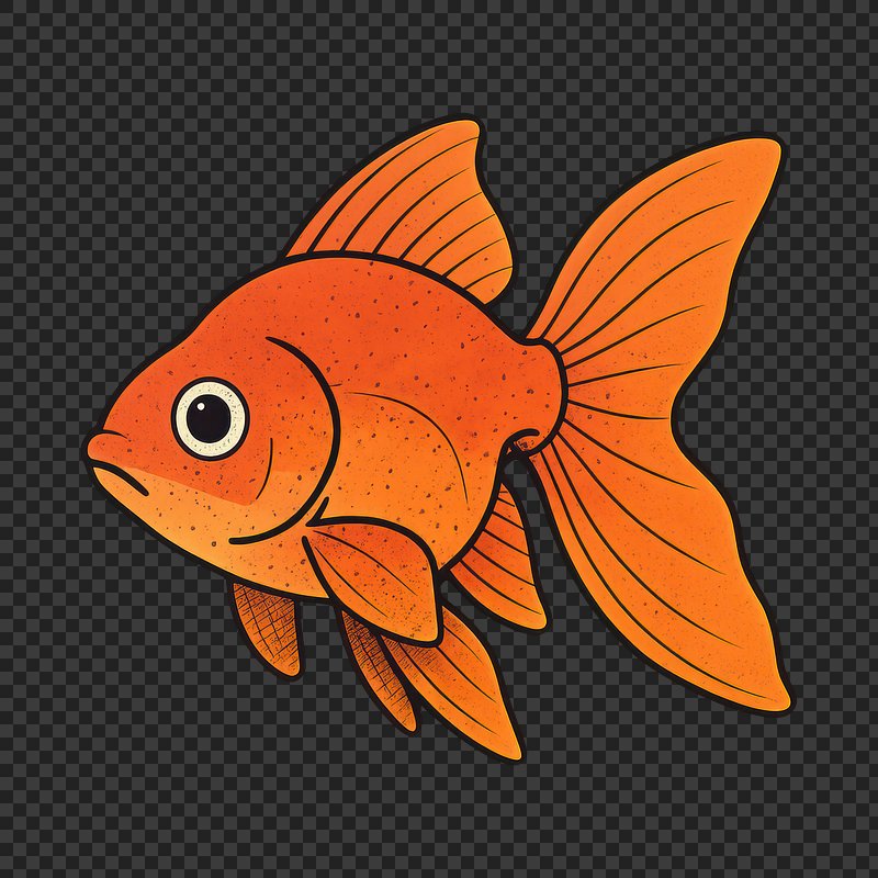 Orange Goldfish Cartoon PNG Texture Images | Free Photos, PNG Stickers ...