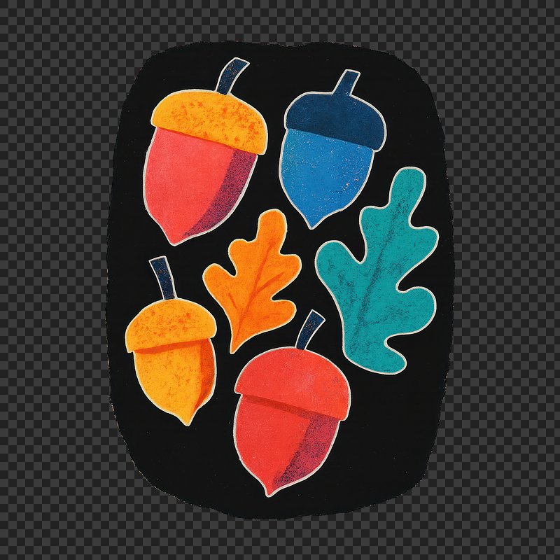 Acorns And Leaves Paper PNG Background Images | Free Photos, PNG ...