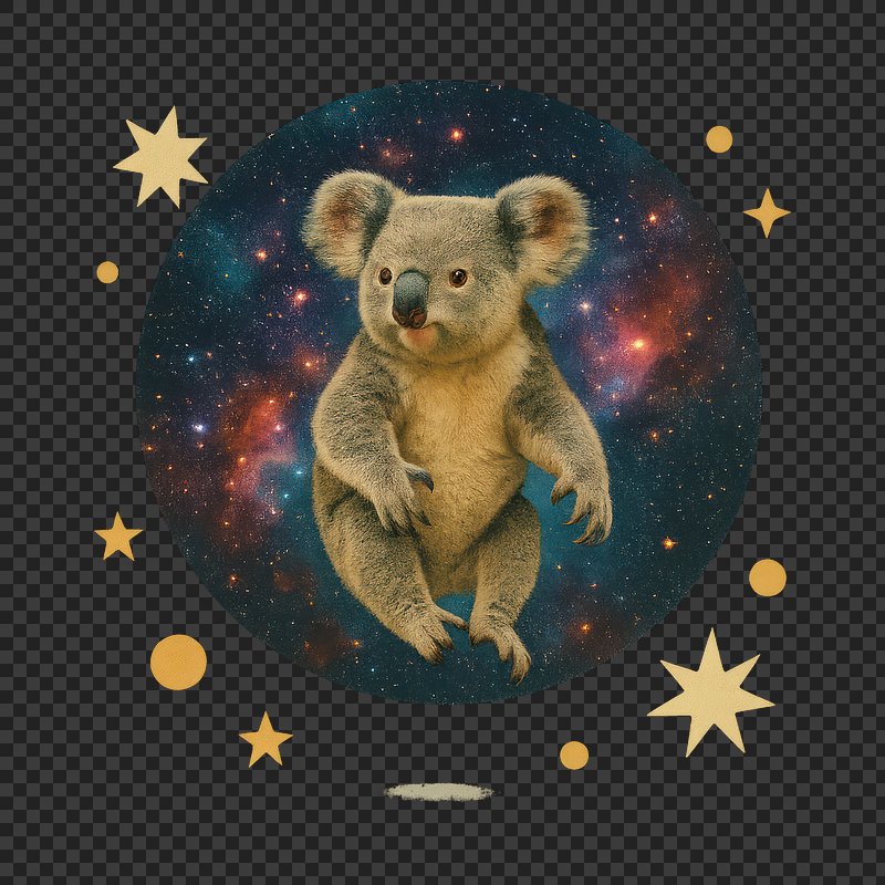 Koala Illustrated Background PNG Design Texture Images | Free Photos ...