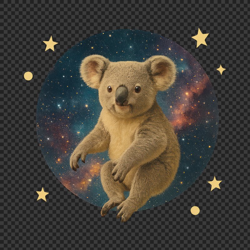 Koala Illustrated Background PNG Texture Cute Images | Free Photos, PNG ...