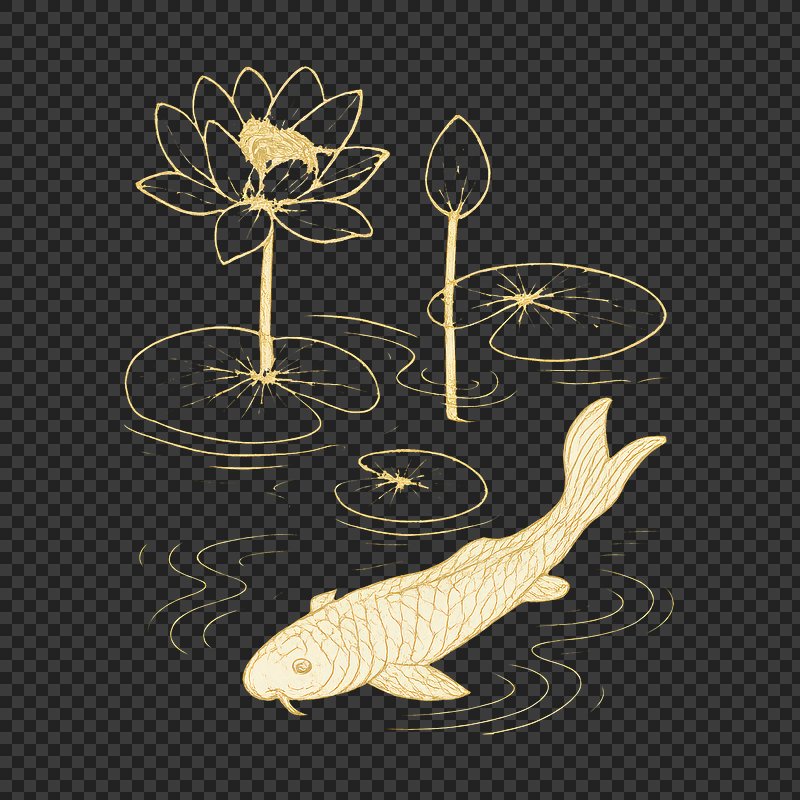 Lotus Frame Background Design Gold Images | Free Photos, PNG Stickers ...
