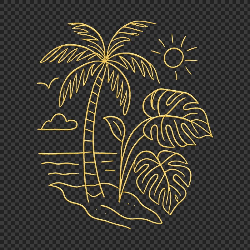 Gold Leaves Palm Tree PNG Images | Free Photos, PNG Stickers ...