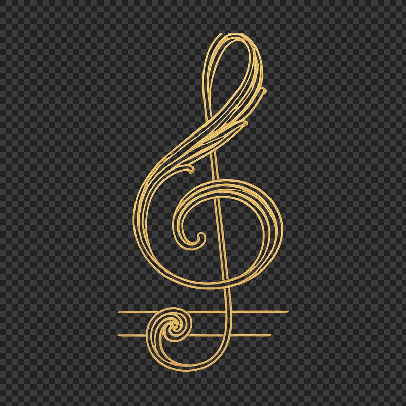 Gold Music Notes Art PNG Images | Free Photos, PNG Stickers, Wallpapers ...