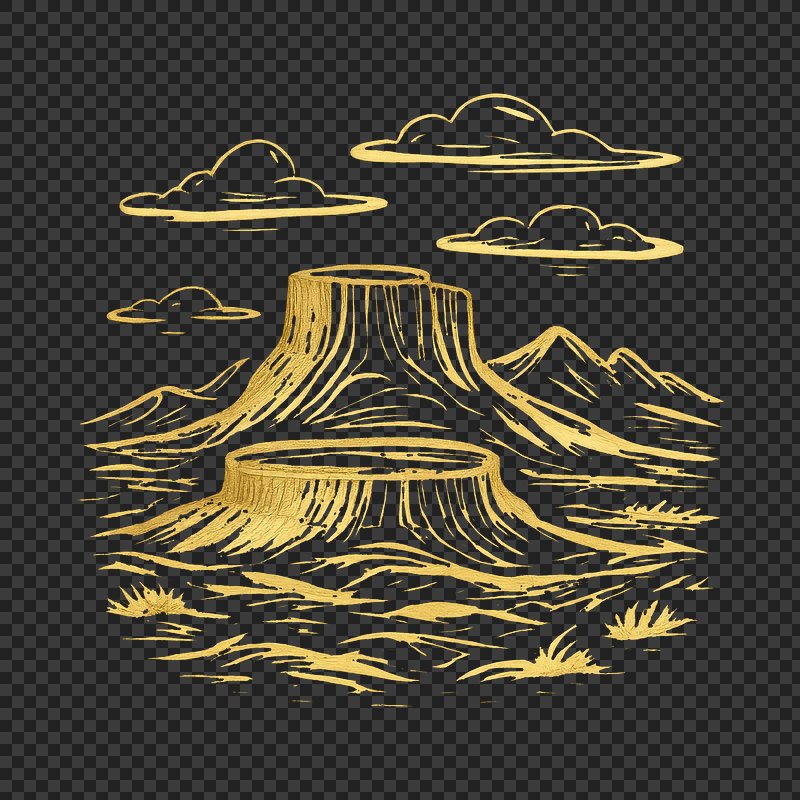 Vintage Desert Landscape Scenery Art Images | Free Photos, PNG Stickers ...