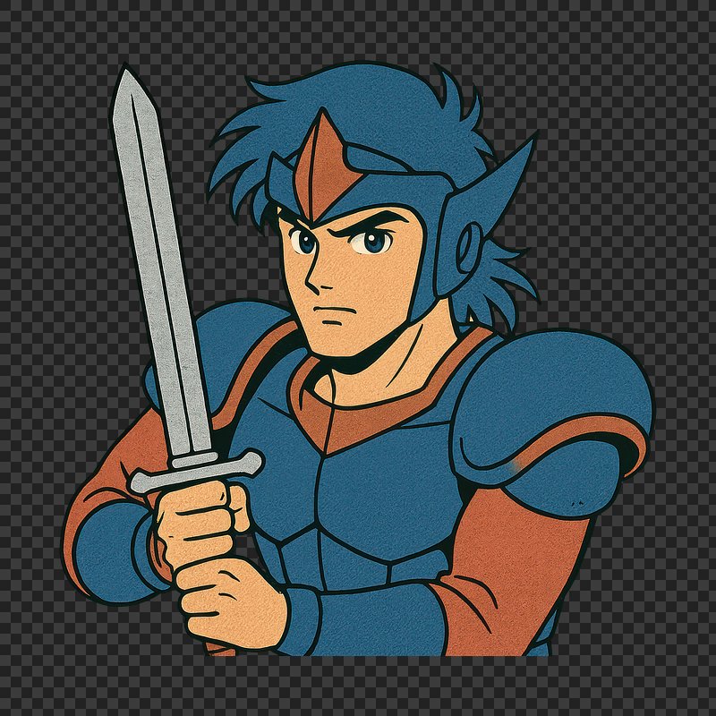 PNG Anime warrior holding sword | Free PNG - rawpixel