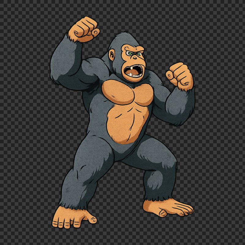 Cartoon Gorilla's Shadow Images | Free Photos, PNG Stickers, Wallpapers ...