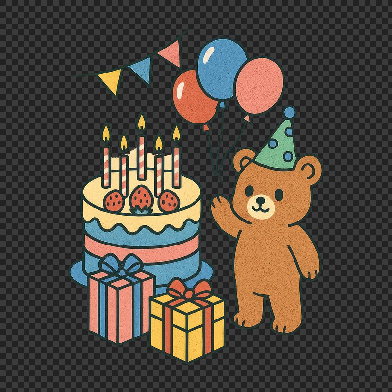 Cute Bear Balloon Birthday Background Images | Free Photos, PNG ...