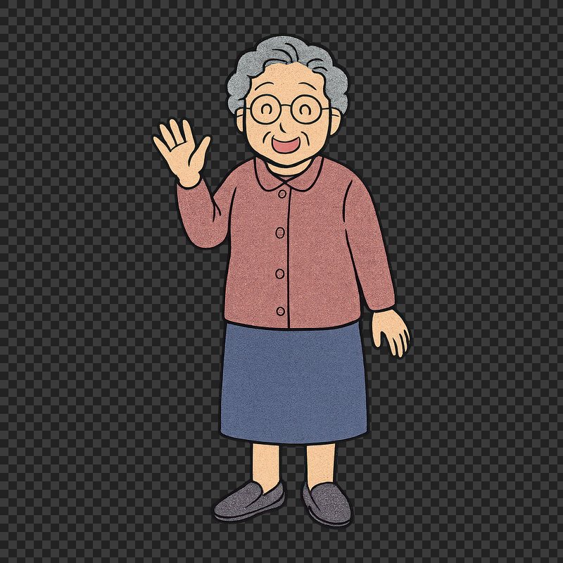 Elderly+woman+cartoon+characters Shadow Images | Free Photos, PNG ...
