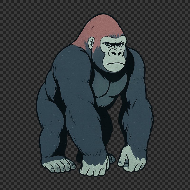 Cartoon Gorilla's Shadow Images | Free Photos, PNG Stickers, Wallpapers ...