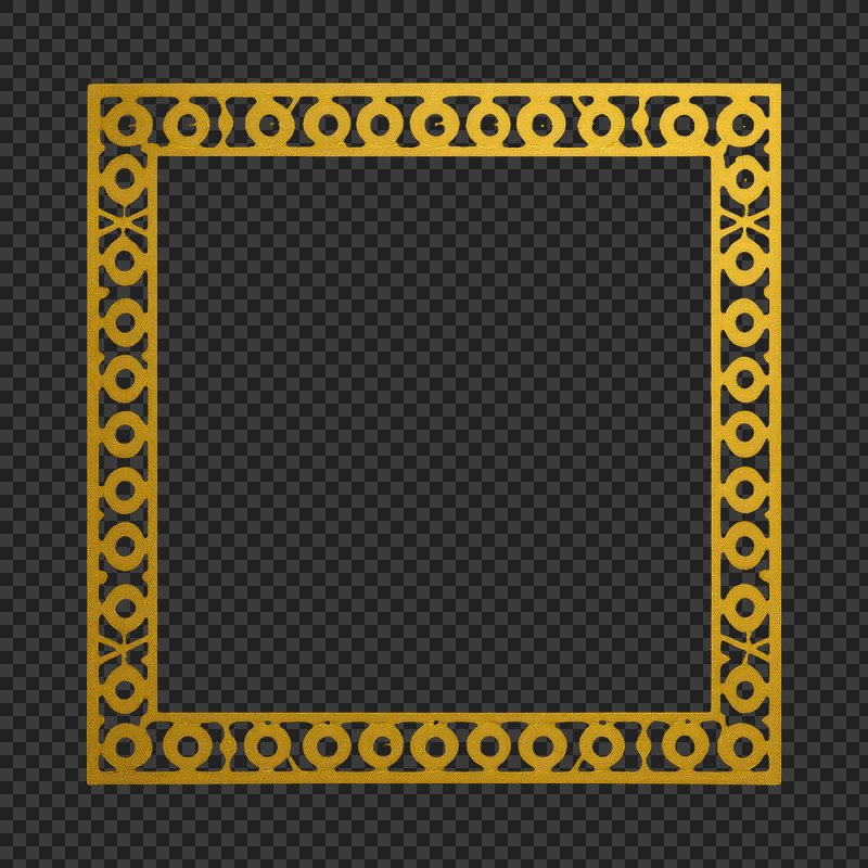 Thin Gold Frame Graphics Border Images | Free Photos, PNG Stickers ...