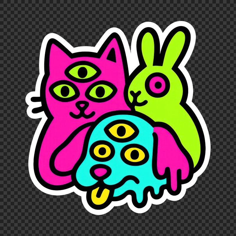 Neon+bunny Cartoon Images | Free Photos, PNG Stickers, Wallpapers ...
