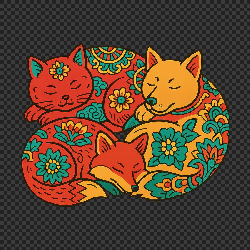 Sleep Transparent Cat Design Images | Free Photos, PNG Stickers ...