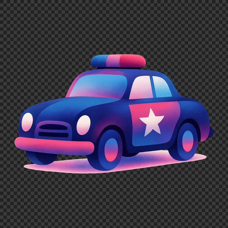 Cartoon+cop+car Art Images | Free Photos, PNG Stickers, Wallpapers ...