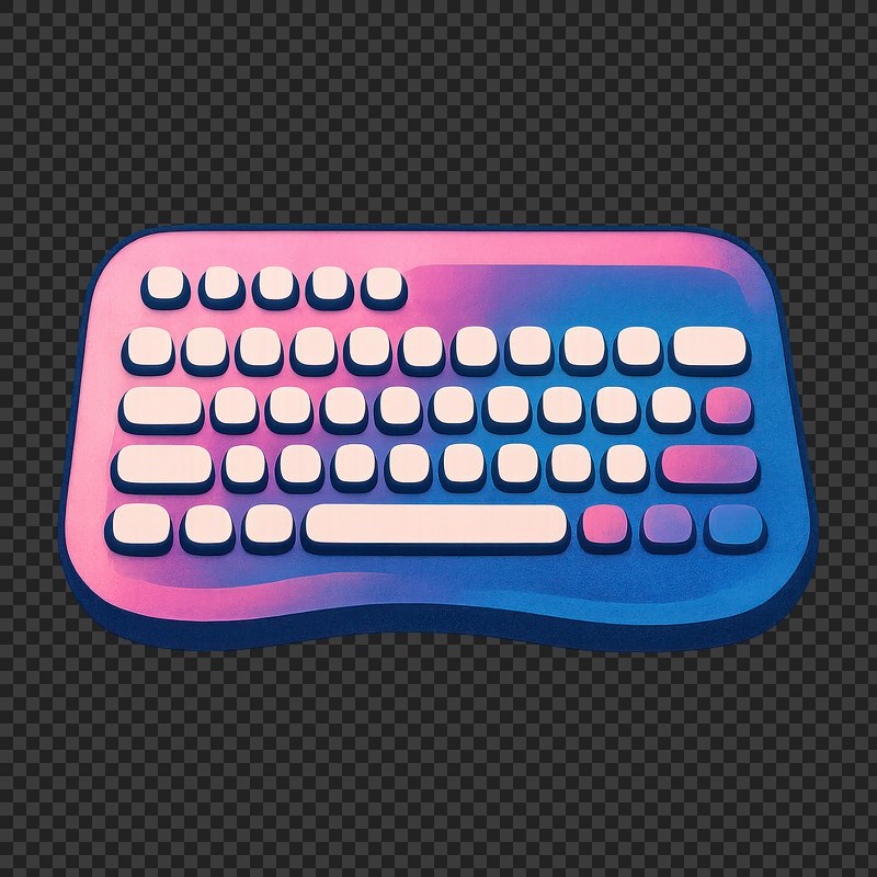 Pink+and+blue+keyboard PNG Images | Free Photos, PNG Stickers ...