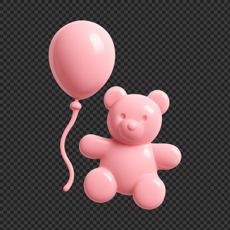 Cute Bear Balloon Birthday Background Images | Free Photos, PNG ...