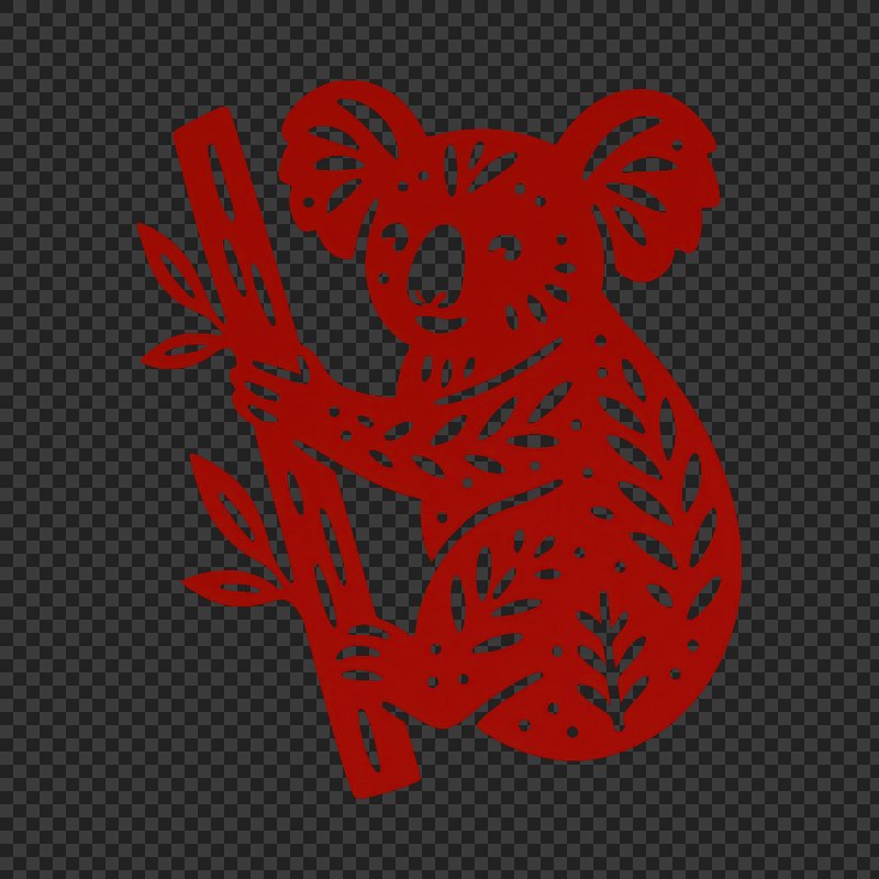 Koala Illustrated Background PNG Design Style Images | Free Photos, PNG ...