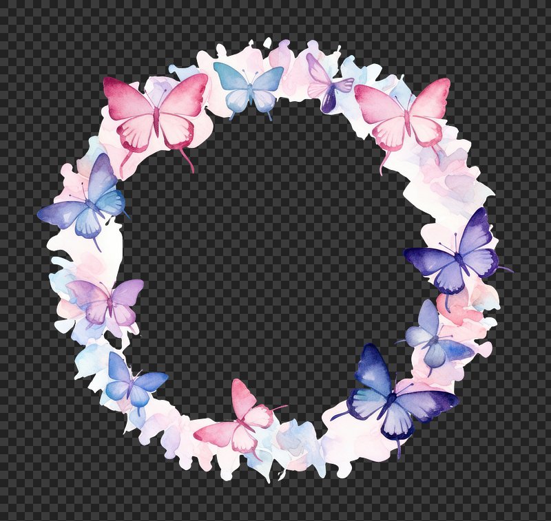 Water Color Butterfly Illustration Border Images | Free Photos, PNG ...