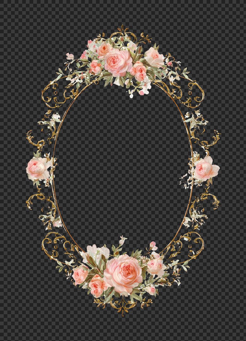PNG Oval Floral Designs Frame Images | Free Photos, PNG Stickers ...