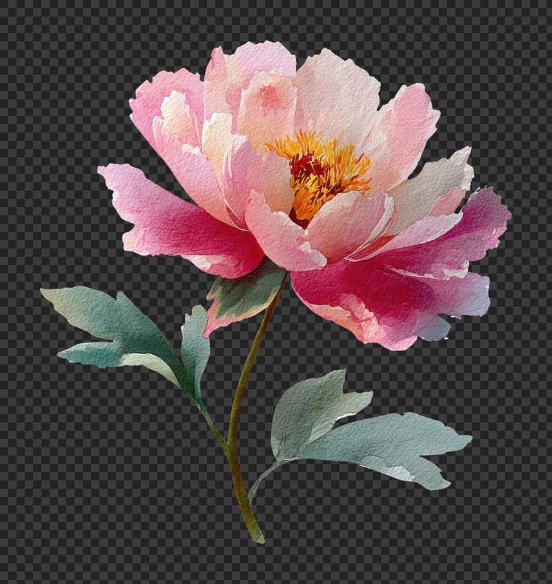 Aesthetic Peony Shadow Illustration Images | Free Photos, PNG Stickers ...