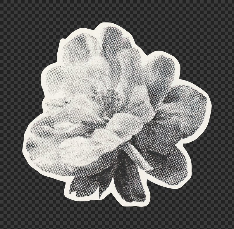 Black Flower Simple Transparent Illustration Design Images | Free ...