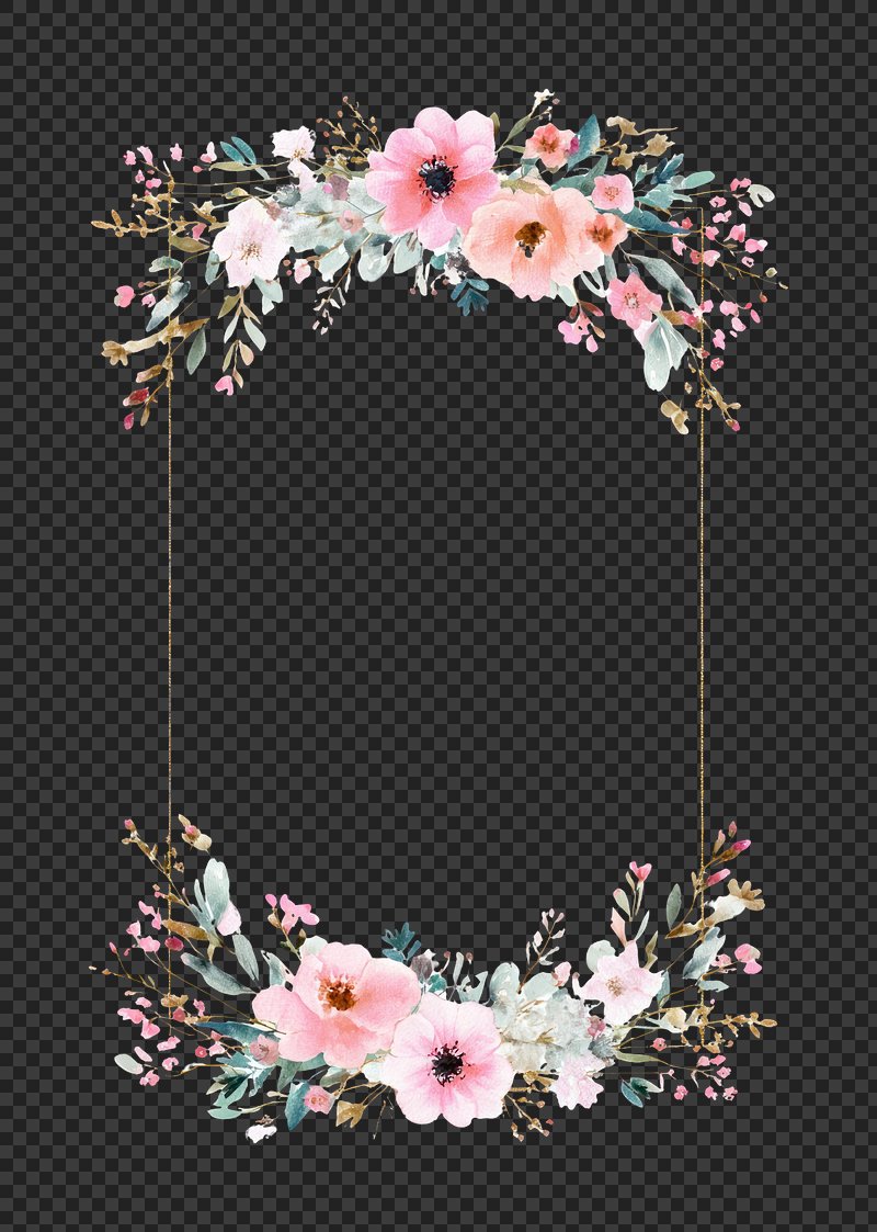Invitation+for+ Frame PNG Flower Images | Free Photos, PNG Stickers ...