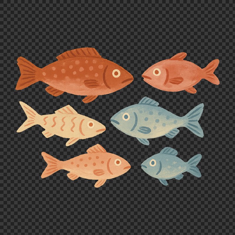 Fish Blue Vintage Shadow PNG Images | Free Photos, PNG Stickers ...