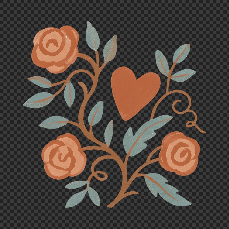 Flowers+from+heart Design Cute Images | Free Photos, PNG Stickers ...