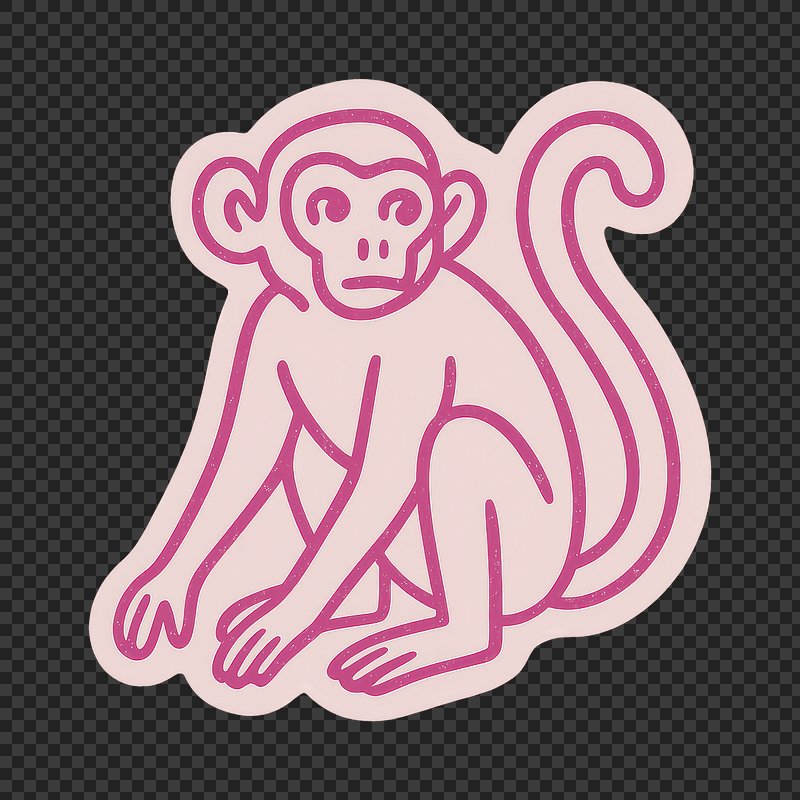 Monkey Animal Textures PNG Shadow Cartoon Images | Free Photos, PNG ...