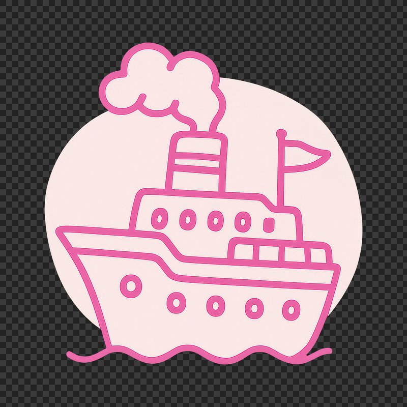 Ship Sticker Design Background Cartoon PNG Images | Free Photos, PNG ...