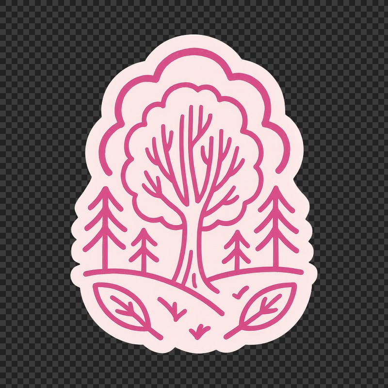 Forest+tree+sticker Art PNG Design Images | Free Photos, PNG Stickers ...