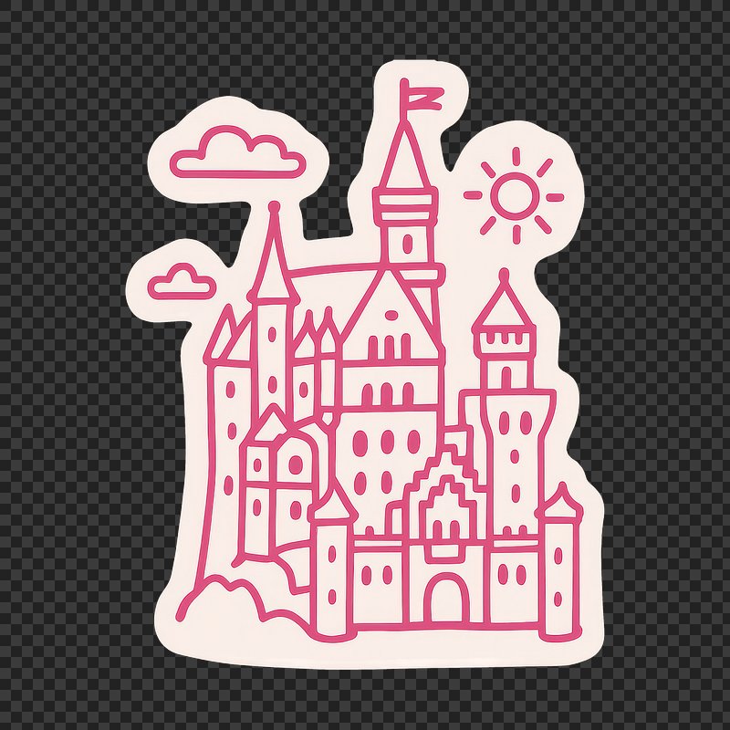 Pink Castle Art Background Light Element Images | Free Photos, PNG ...