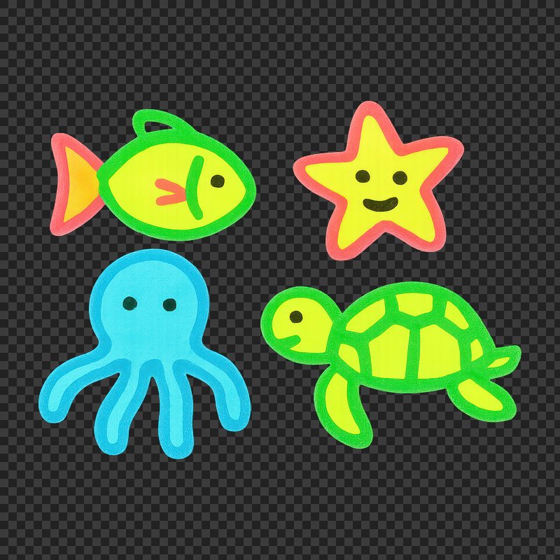 Neon Fish Cartoon Images | Free Photos, PNG Stickers, Wallpapers ...