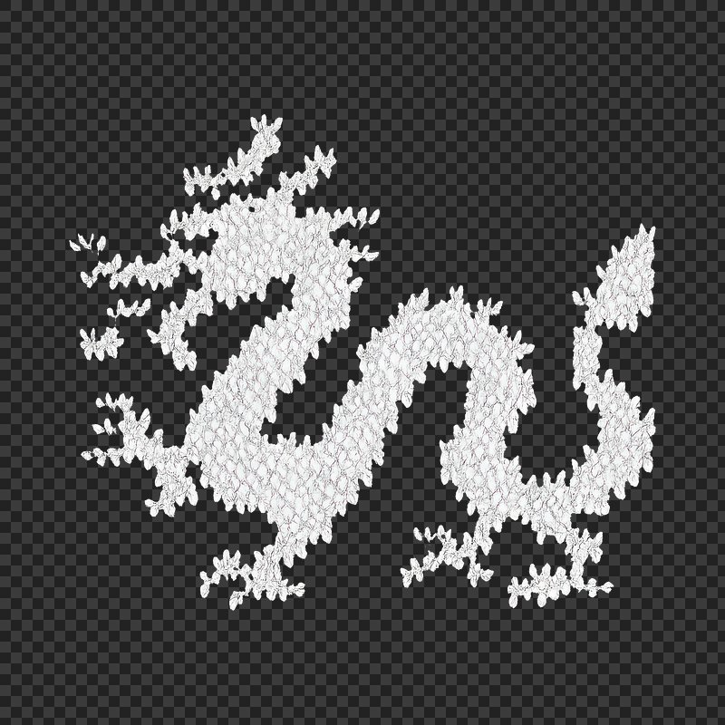 Dragon Black And White Chinese Design PNG Images | Free Photos, PNG ...